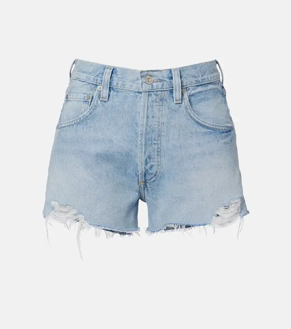 Citizens Of Humanity Cassidy" Frayed Denim Shorts