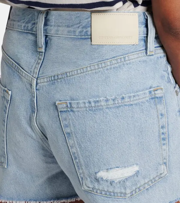 Citizens Of Humanity Cassidy" Frayed Denim Shorts