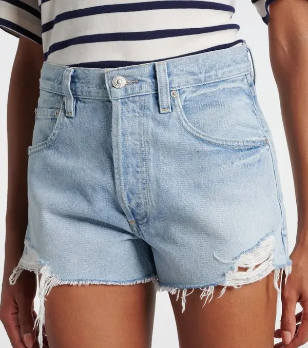 Citizens Of Humanity Cassidy" Frayed Denim Shorts