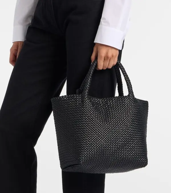 THE ROW Ruth Medium Woven Tote Bag - Black