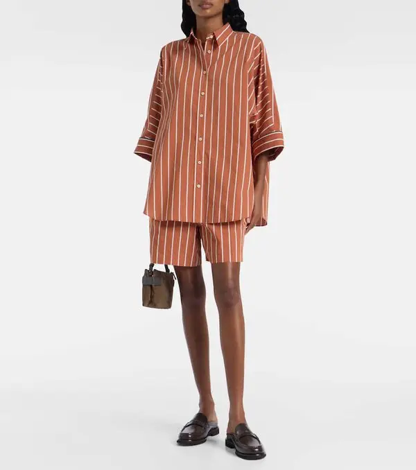 Brunello Cucinelli Striped Cotton-blend Shirt