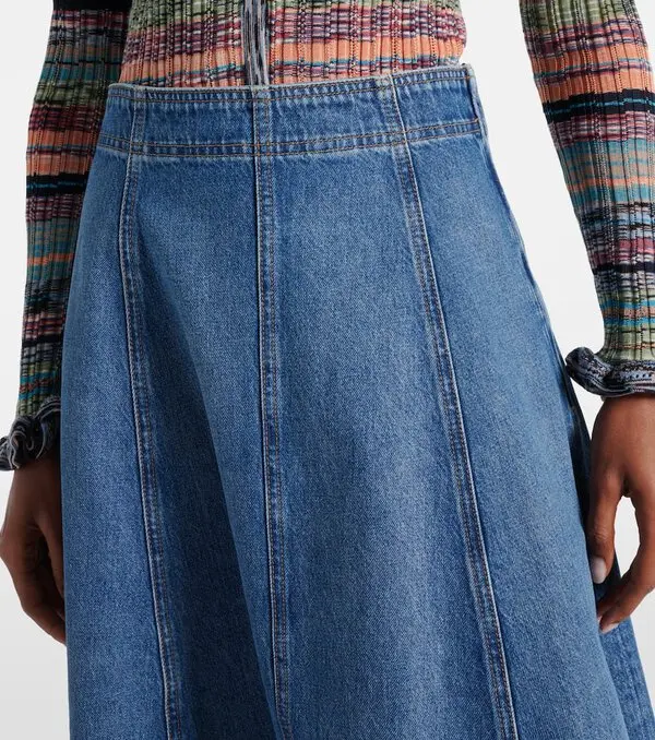 Ulla Johnson Uma Denim Midi Skirt