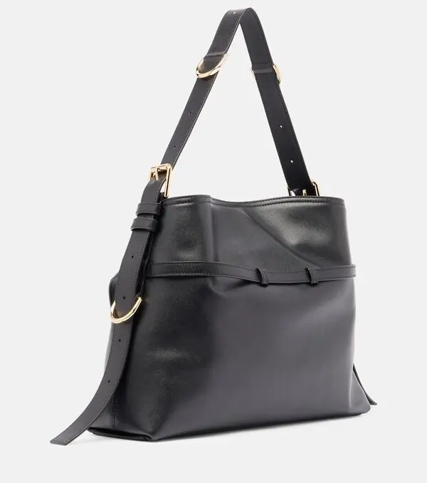 Givenchy Voyou Medium Leather Shoulder Bag - Black