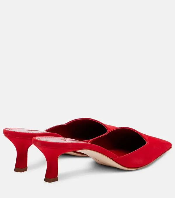 Manolo Blahnik Moiramu Suede Mules