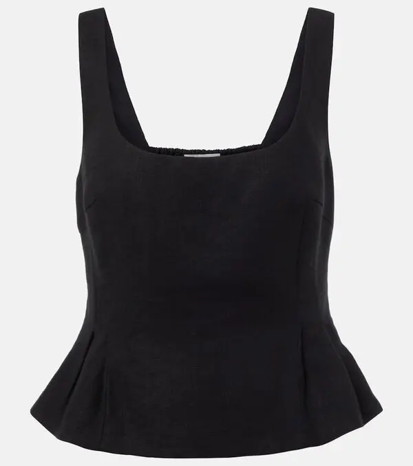 Posse Rosalie Peplum Linen Top