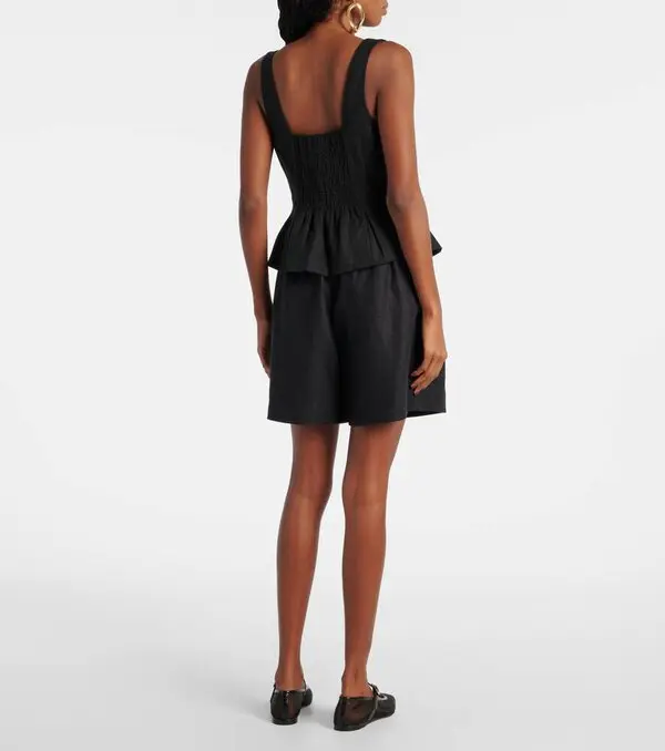 Posse Rosalie Peplum Linen Top