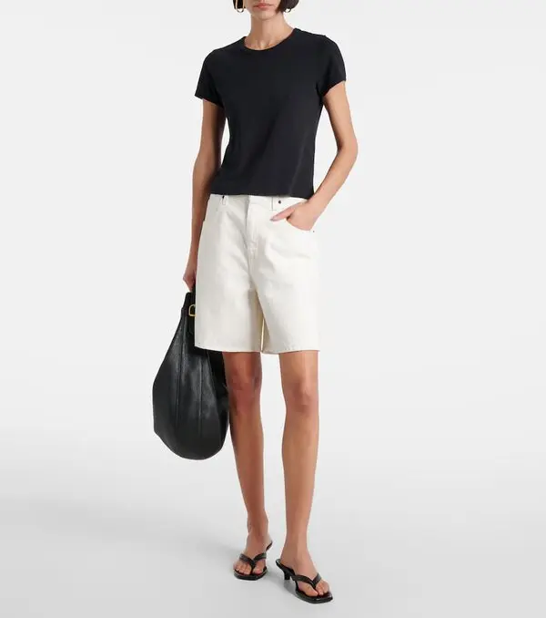SLVRLAKE Square Leg Denim Shorts