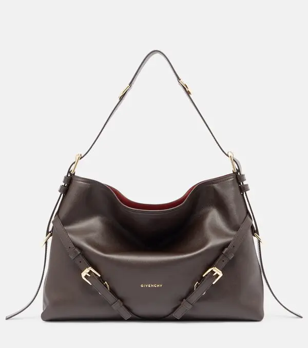 Givenchy Voyou Medium Leather Shoulder Bag - Brown