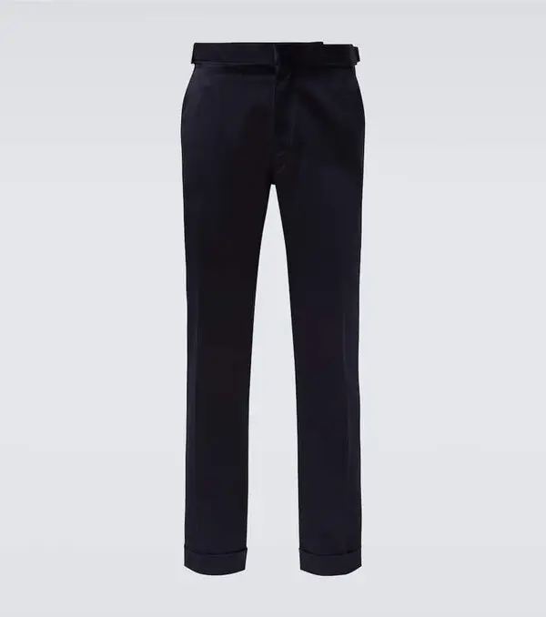 TOM FORD Shelton Cotton Satin Suit Pants