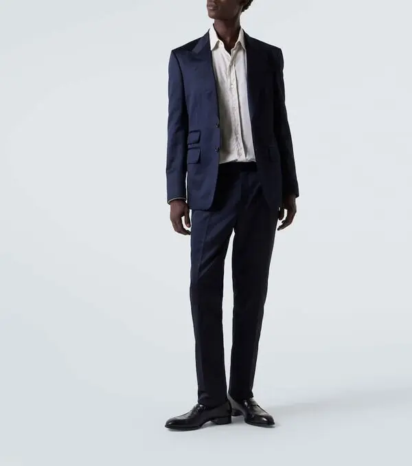 TOM FORD Shelton Cotton Satin Suit Pants