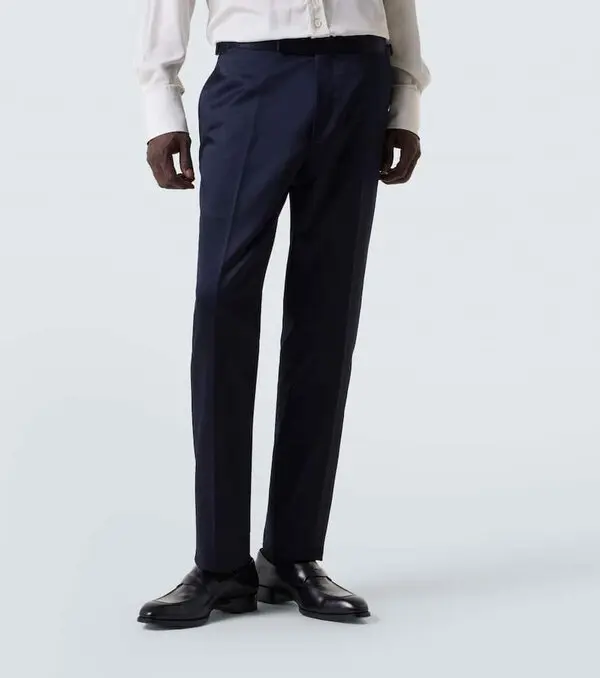 TOM FORD Shelton Cotton Satin Suit Pants
