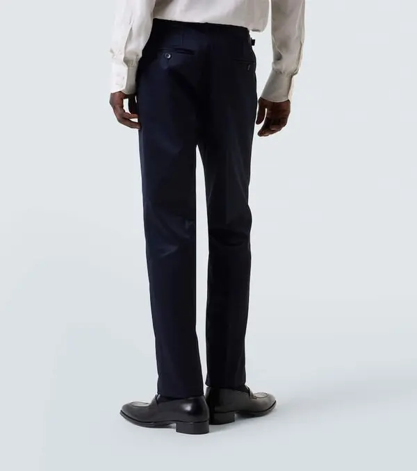TOM FORD Shelton Cotton Satin Suit Pants
