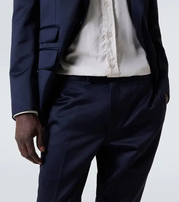 TOM FORD Shelton Cotton Satin Suit Pants