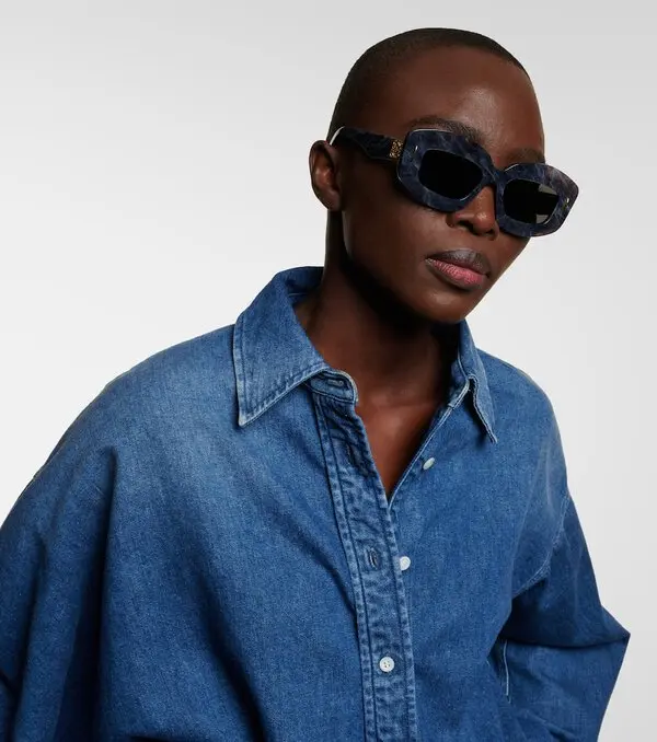 Loewe Anagram Oversized Sunglasses - Grey