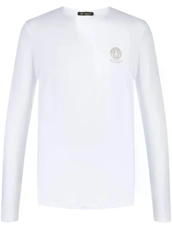 Versace Medusa Head Long Sleeves T-shirt - White