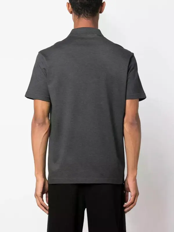 Versace Logo-patch Cotton Polo Shirt