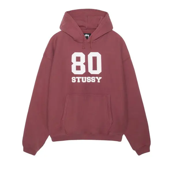 StÜssy 80 Relaxed Fit Hoodie - Red