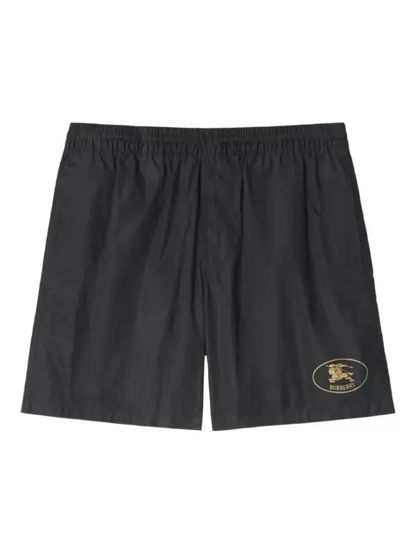 Burberry Knight Stamp Swim Shorts - Black