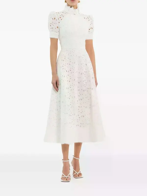 Rebecca Vallance Embroidered Midi Dress