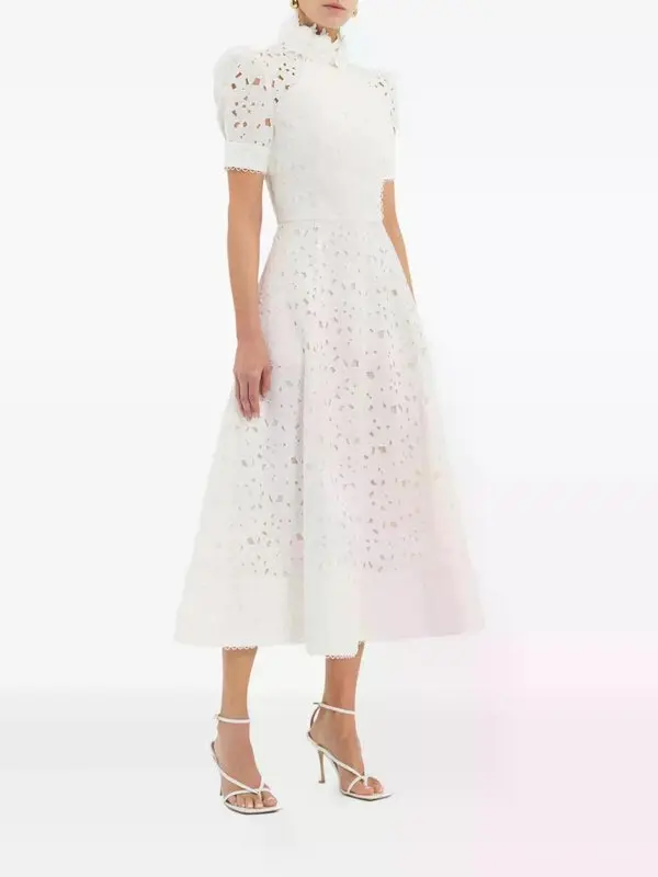 Rebecca Vallance Embroidered Midi Dress