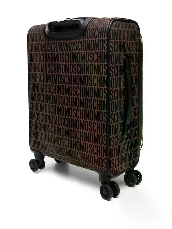 Moschino Monogram-pattern Leather Suitcase