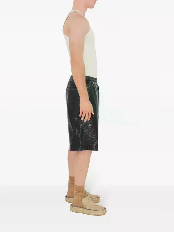 Burberry Grained-effect Leather Shorts