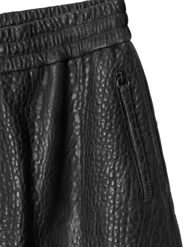 Burberry Grained-effect Leather Shorts