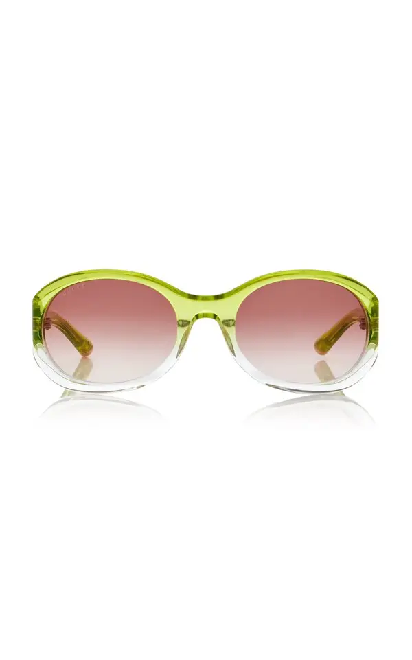 Gucci Round-frame Acetate Sunglasses - Green