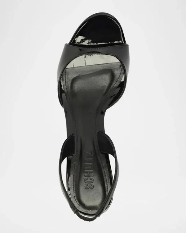 Schutz Scarlett Leather Mid-heel Slingback Sandals