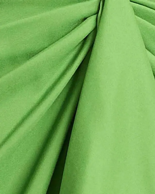Tadashi Shoji One-shoulder Shirred Ruffle Gown - Cactus
