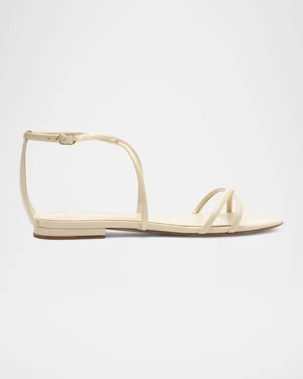 ALEXANDRE BIRMAN Lory Flat Patent Leather Sandals