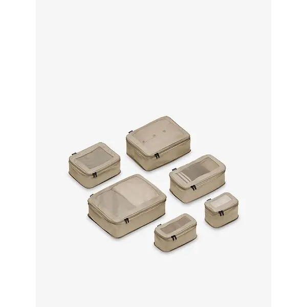 MONOS Compress Packing Cubes Set Of Six - Tan