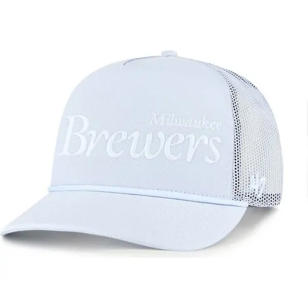 '47 Milwaukee Brewers Foundation Script Hitch Adjustable Trucker Hat