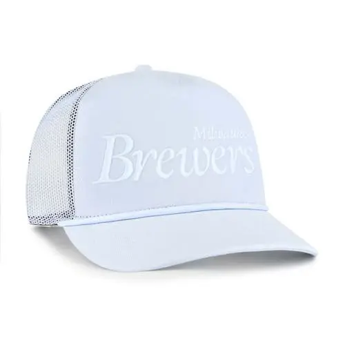 '47 Milwaukee Brewers Foundation Script Hitch Adjustable Trucker Hat