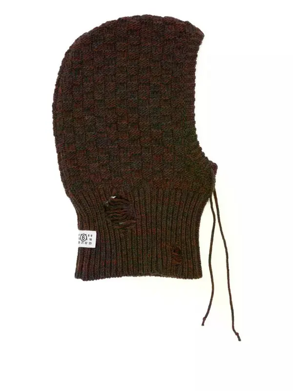 MAISON MARGIELA Knitted Balaclava - Brown