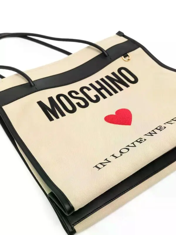 Moschino Logo-print Canvas Tote Bag