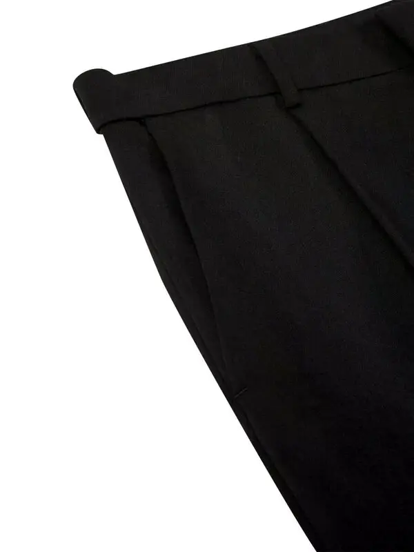 STUDIO TOMBOY Pintuck-detail Trousers - Black
