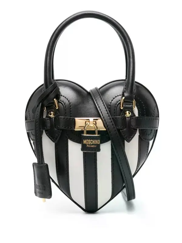 Moschino Padlock-detail Leather Tote Bag