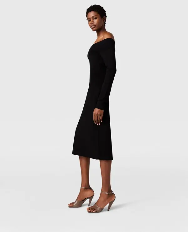Stella McCartney Sheer Long Sleeve Midi Dress
