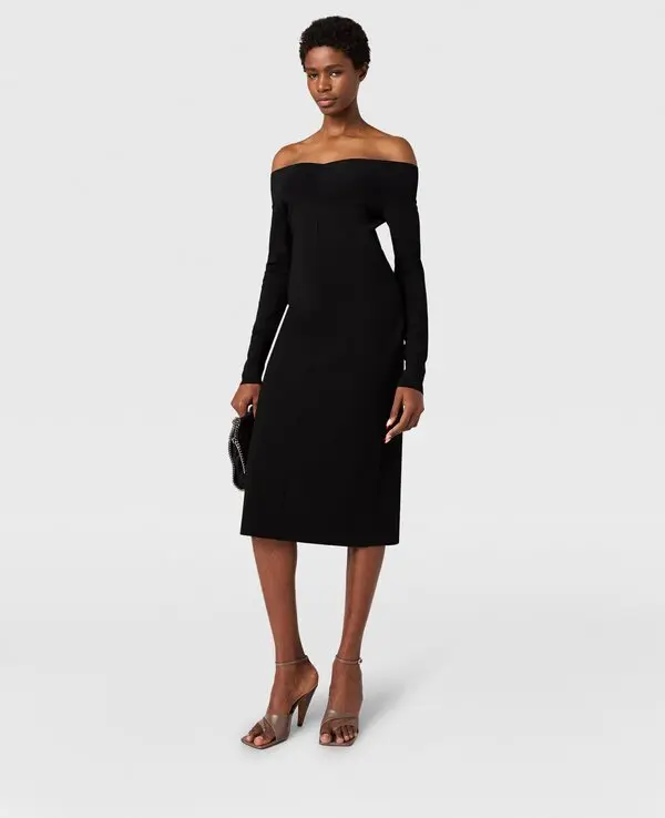Stella McCartney Sheer Long Sleeve Midi Dress