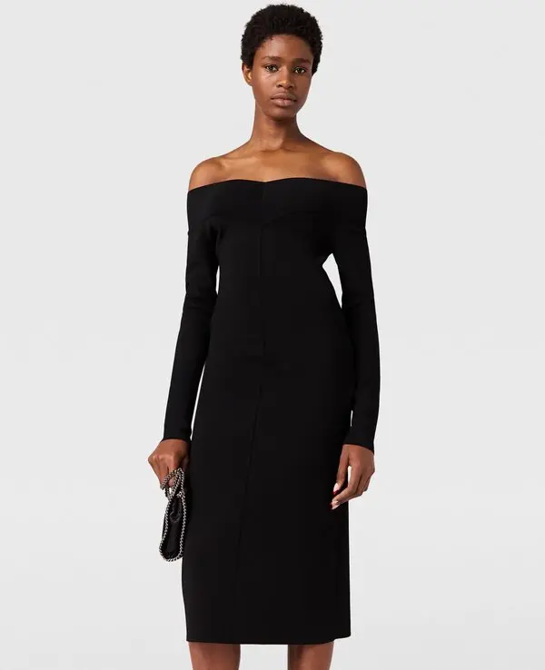 Stella McCartney Sheer Long Sleeve Midi Dress