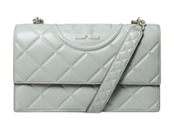 Tory Burch Fleming Small Convertible Shoulder Bag - Gray