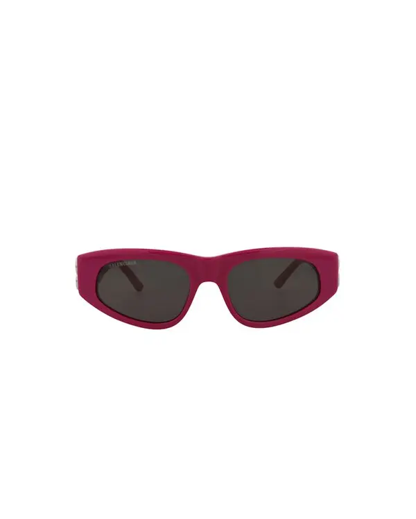 Balenciaga Cat Eye Frame Recycled Acetate Sunglasses - Fuchsia/silver/grey (bb0095s