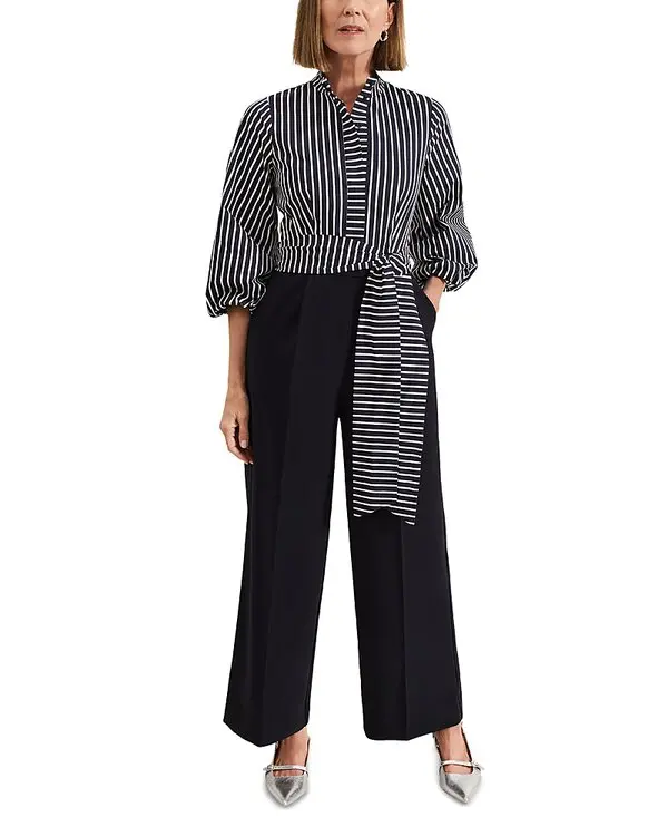 PHASE EIGHT Bree Stripe Jumpsuit - Navy