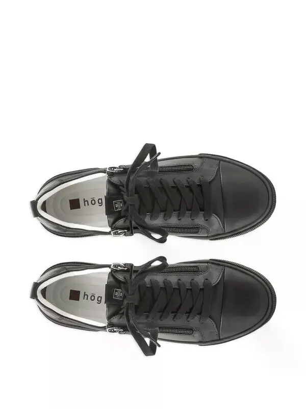 HOGL Leather Sneakers With Zip Detail