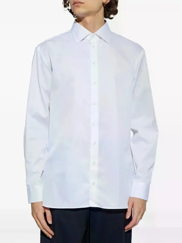 Giorgio Armani Classic-collar Button-up Shirt - White