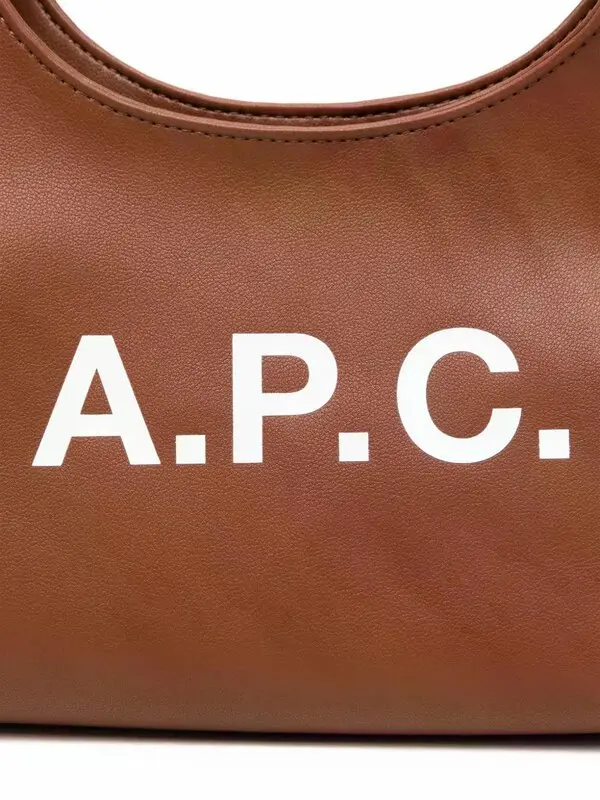 A.p.c. Ninon Logo-print Shoulder Bag - Brown