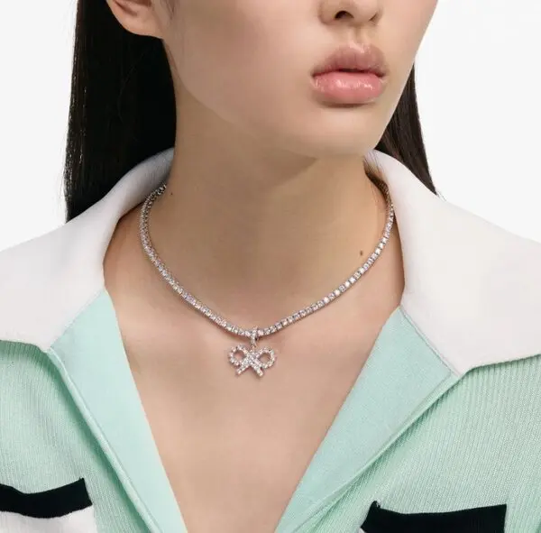 Self-Portrait Bijoux Necklace In Silver - 10% Off | Editorialist