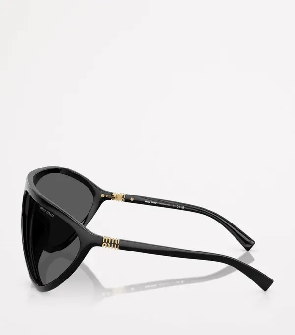 Miu Miu Injected Aviator Sunglasses - Black