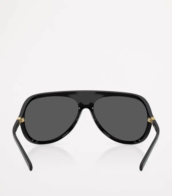 Miu Miu Injected Aviator Sunglasses - Black